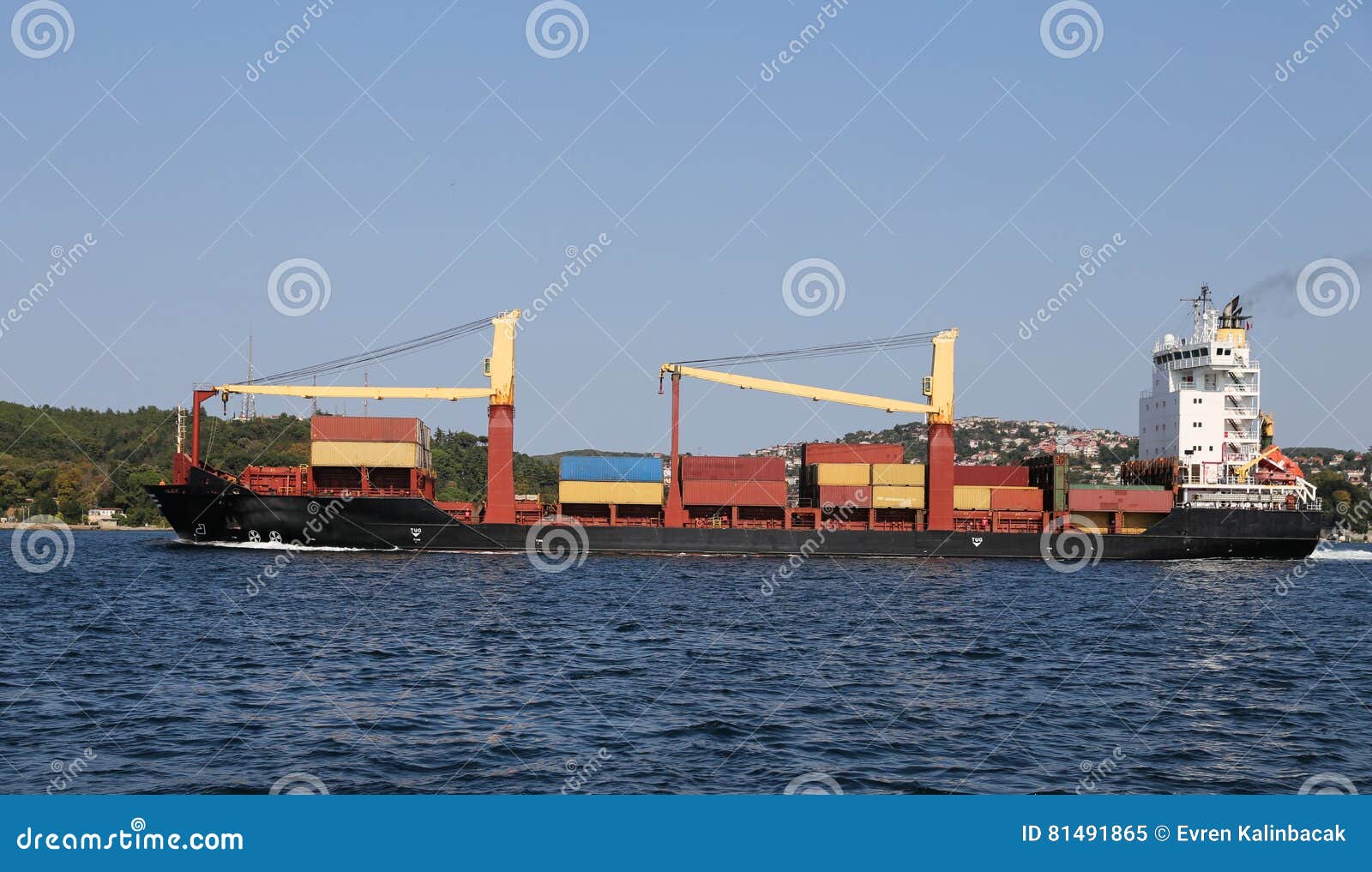 Container Ship Carrying Goods Stock Image - Image of cargo, shipping ...