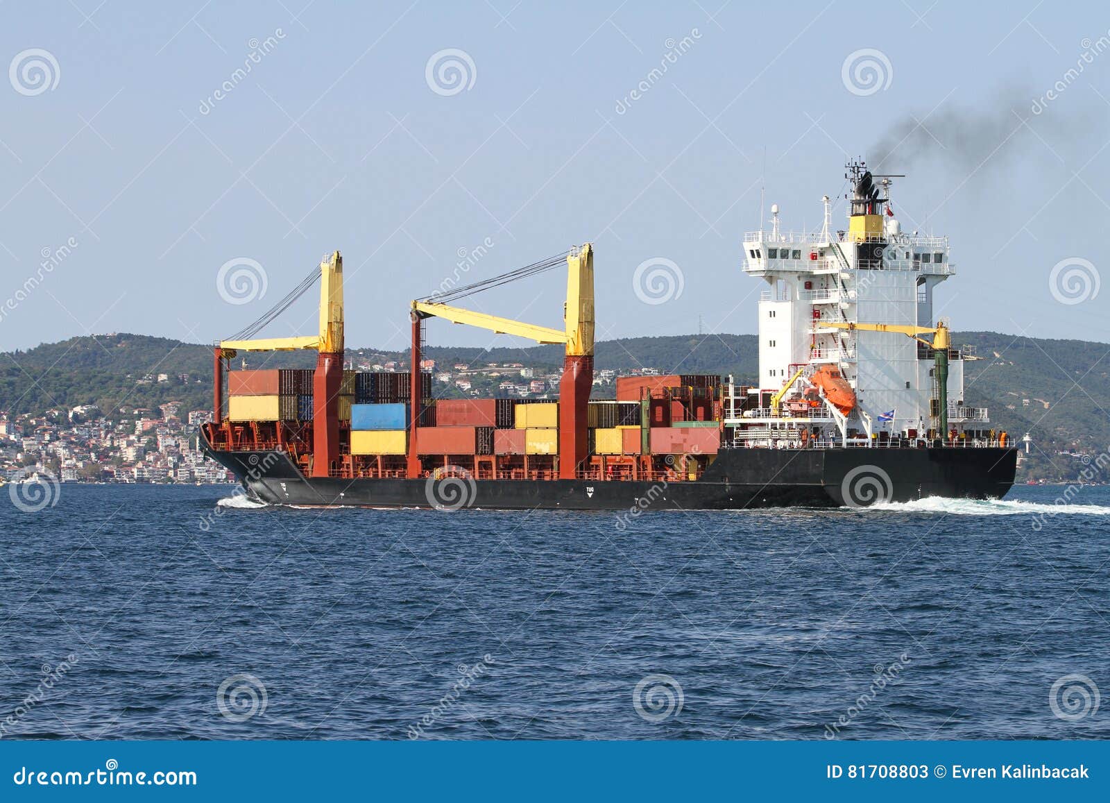 Container Ship Carrying Goods Stock Image - Image of cargo, container ...