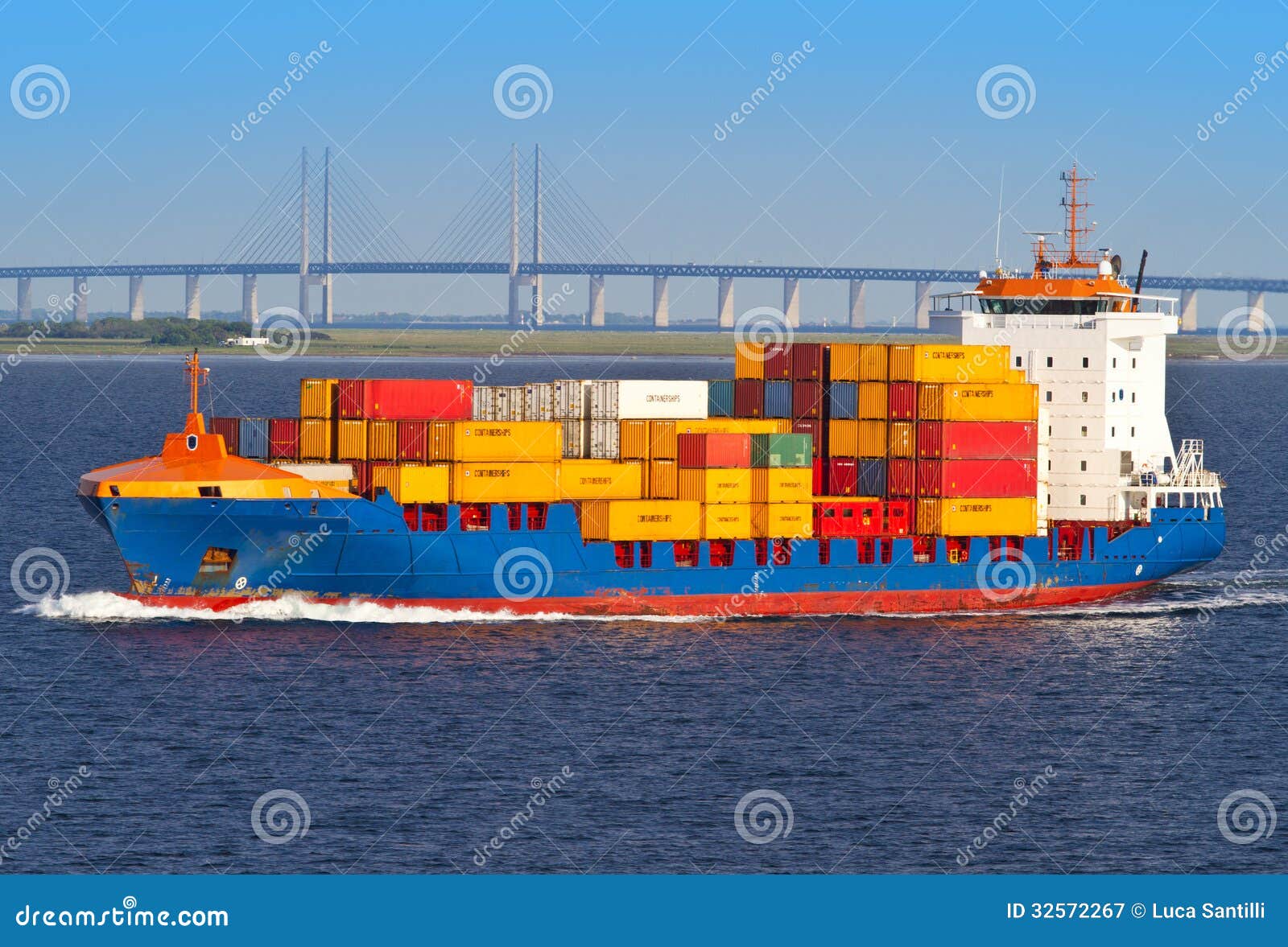 Container ship stock image. Image of merchandise, harbor - 32572267