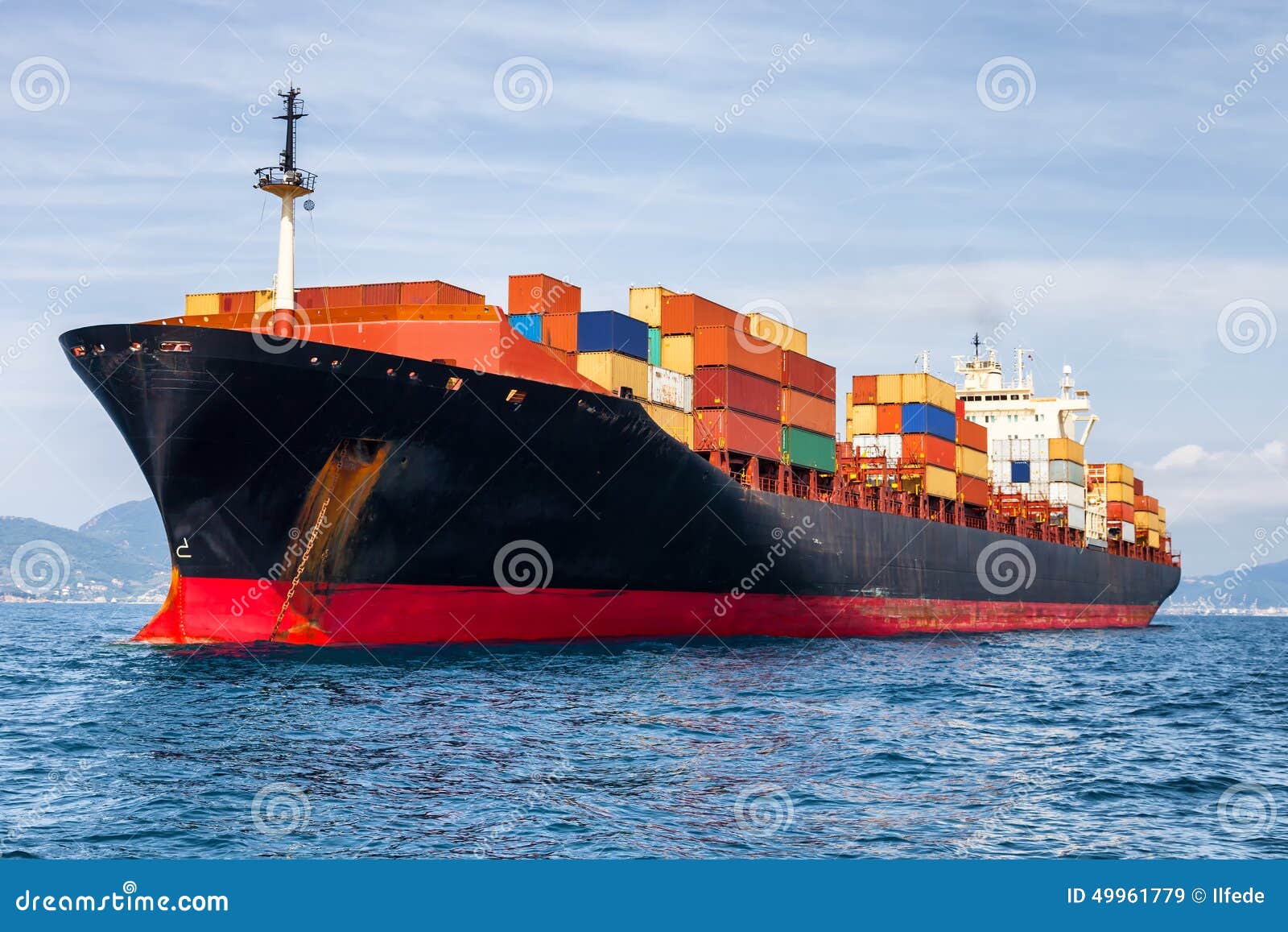 Container ship stock image. Image of business, harbor - 49961779