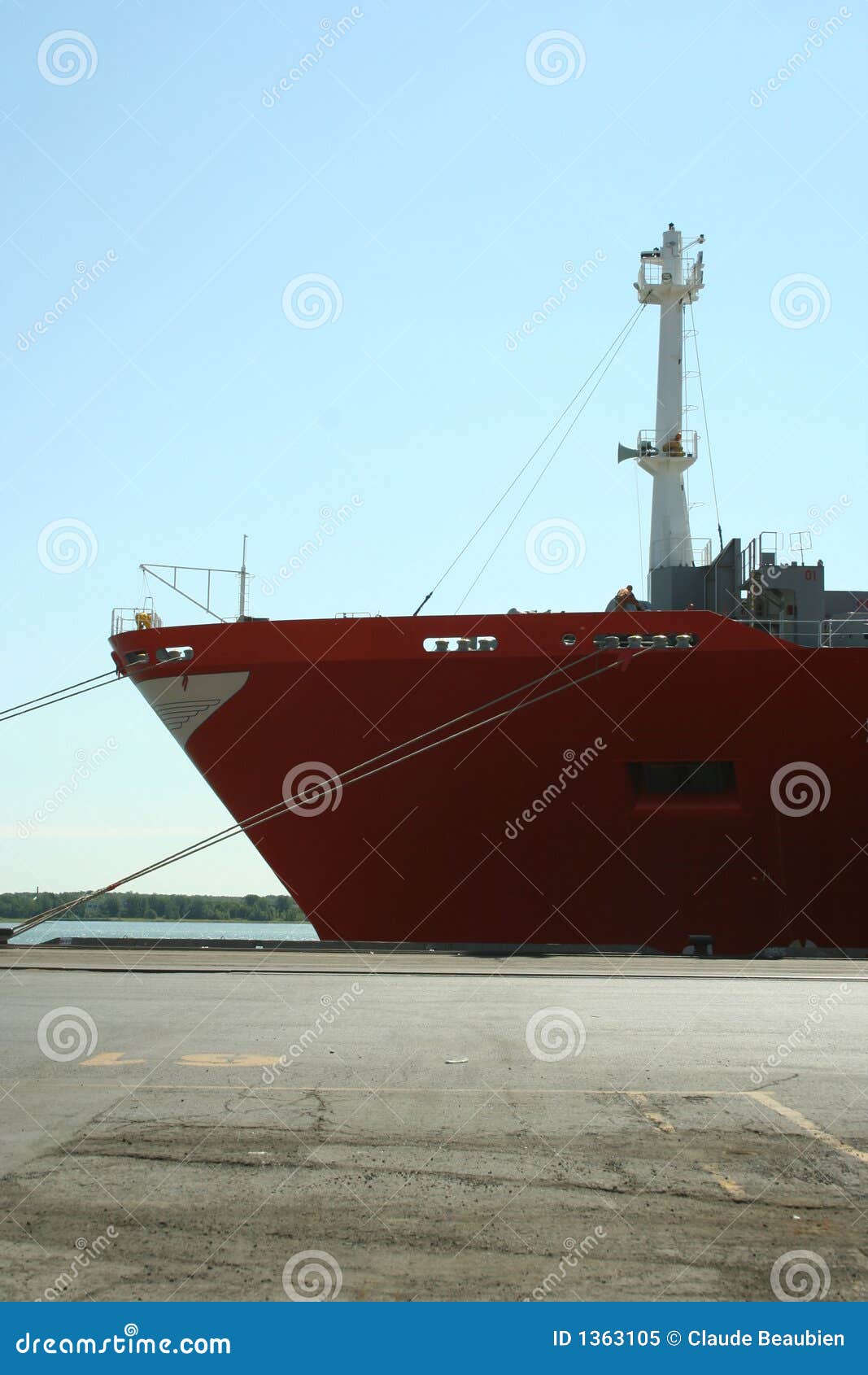 Container Ship at Dock stock image. Image of boat, dock - 1363105