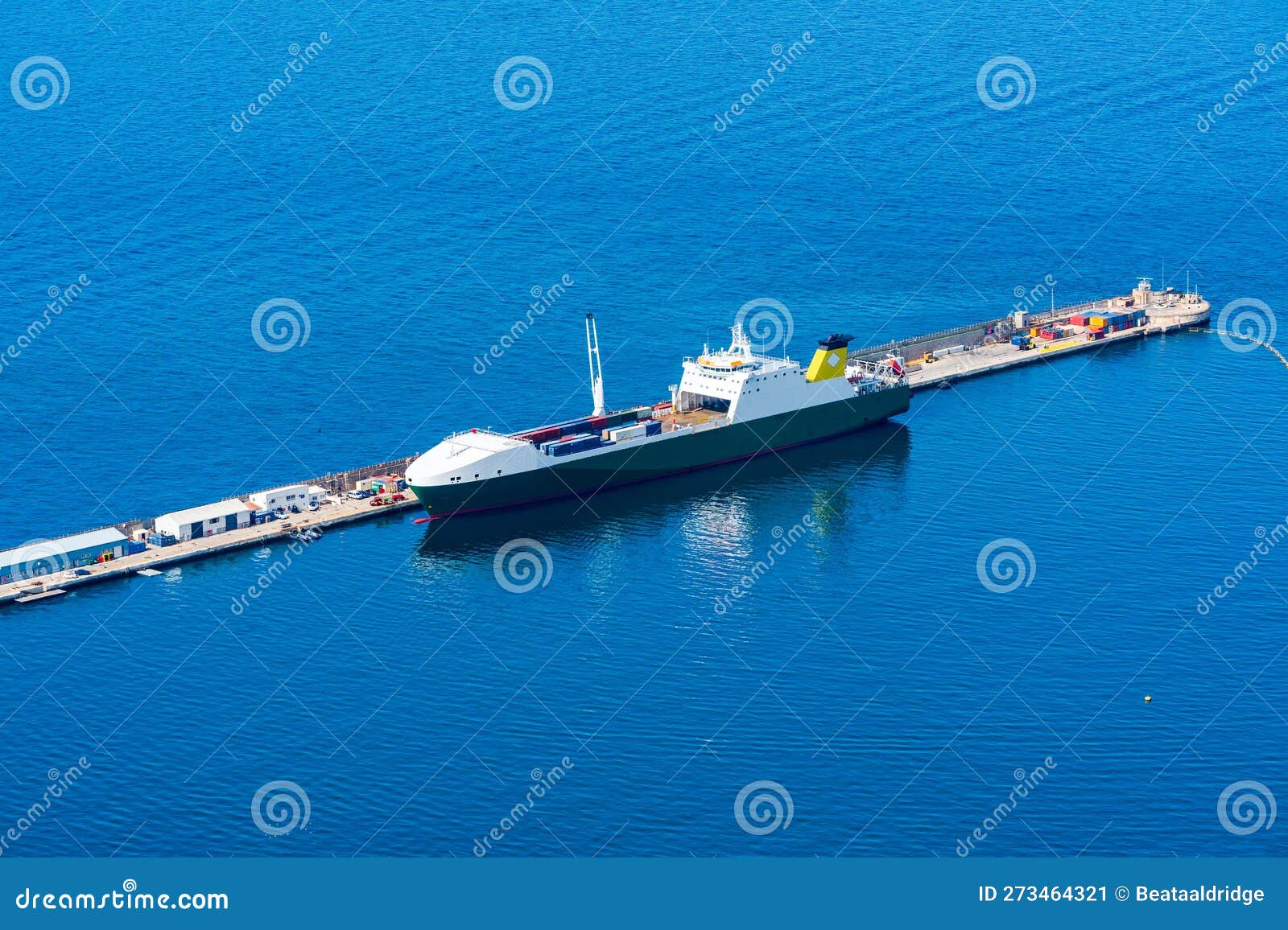 A container ship in a dock stock image. Image of marine - 273464321