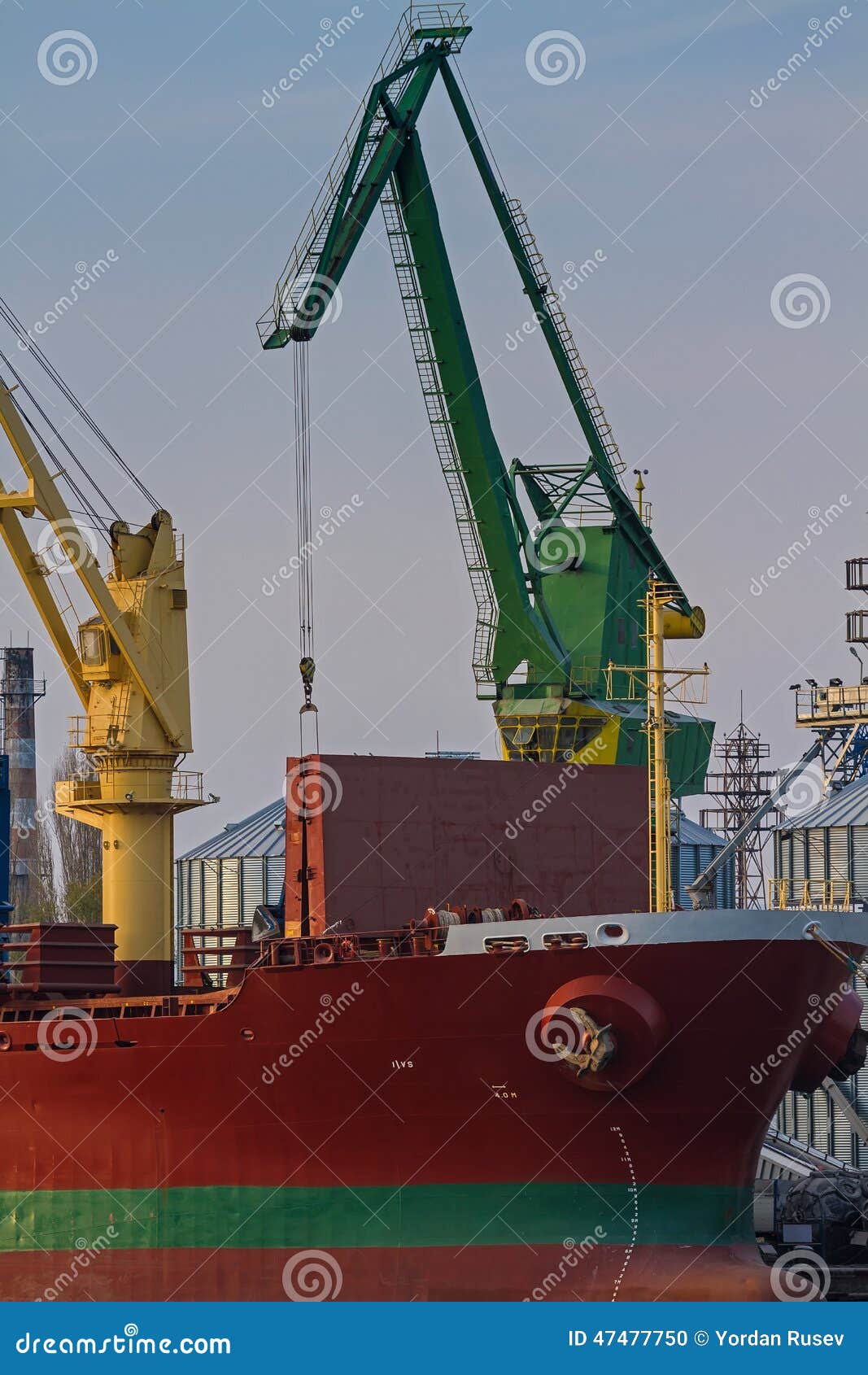 Container Ship on dock stock photo. Image of boat, business - 47477750