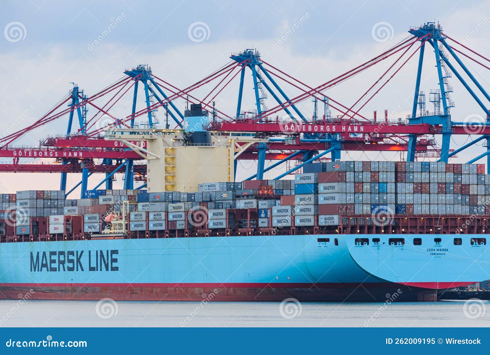 Container Ship Docked at the Harbor. Gothenburg, Sweden Editorial Image ...
