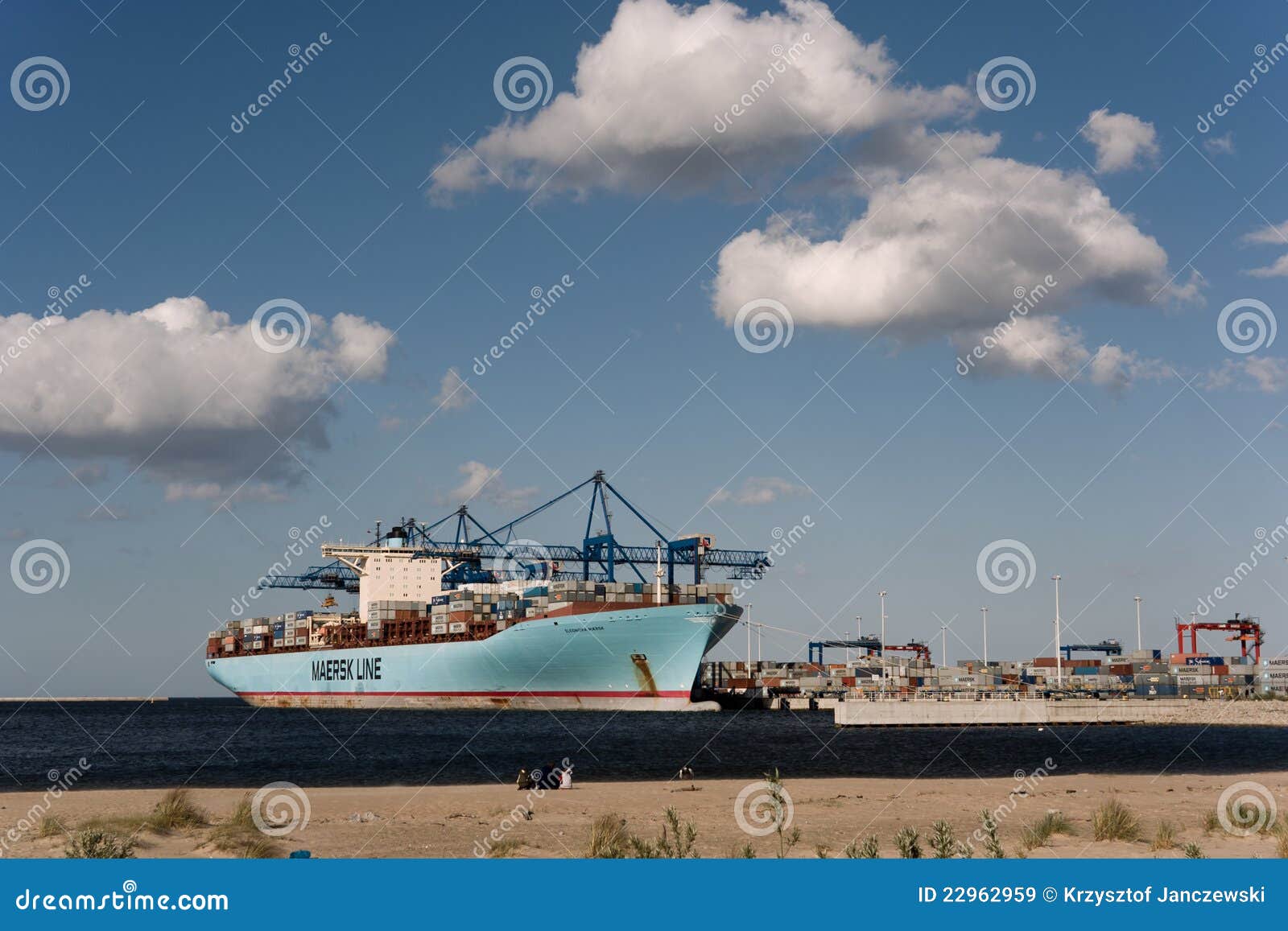 Container Ship Eleonora Maersk in Gdansk Poland Editorial Stock Image ...