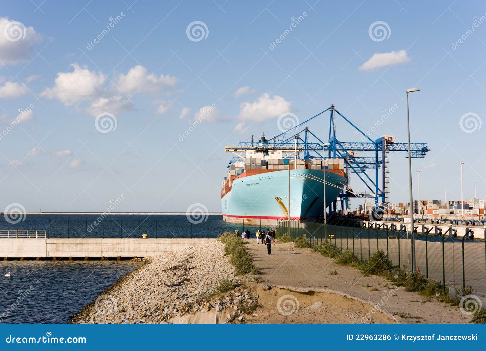 Container Ship Eleonora Maersk in Gdansk Poland Editorial Photo - Image ...