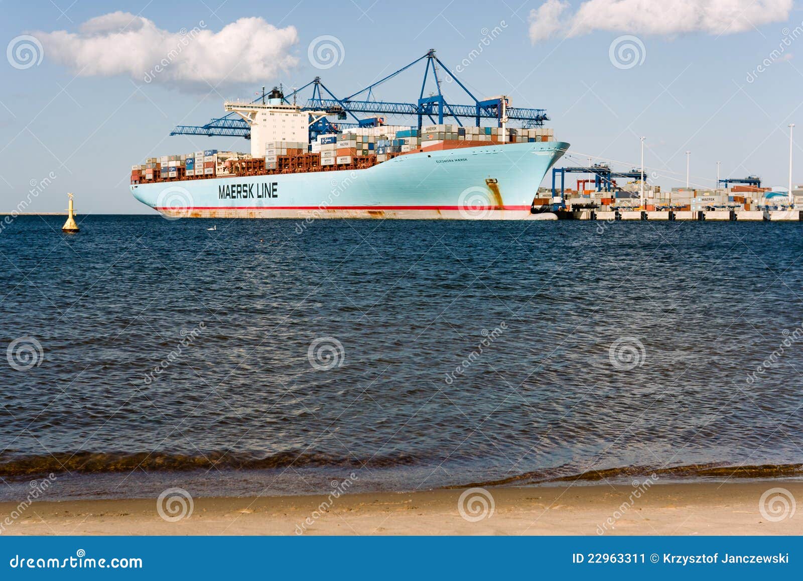Container Ship Eleonora Maersk in Gdansk Poland Editorial Photo - Image ...