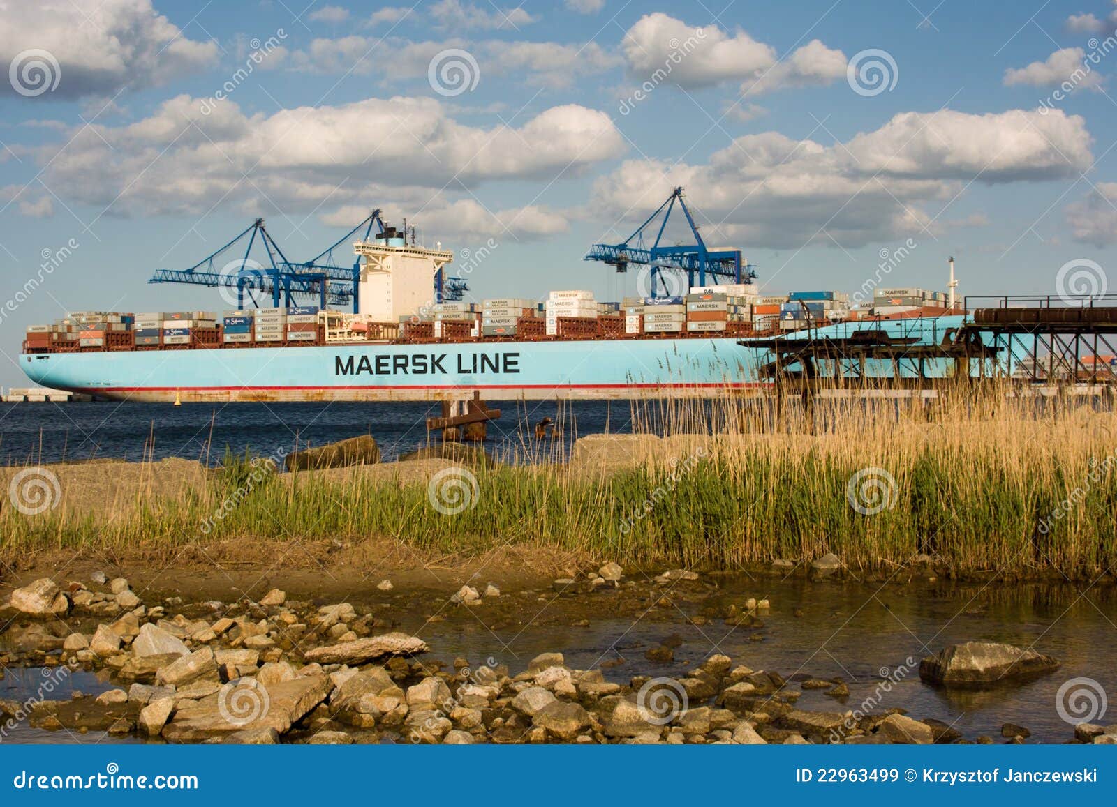 Container Ship Eleonora Maersk in Gdansk Poland Editorial Stock Image ...