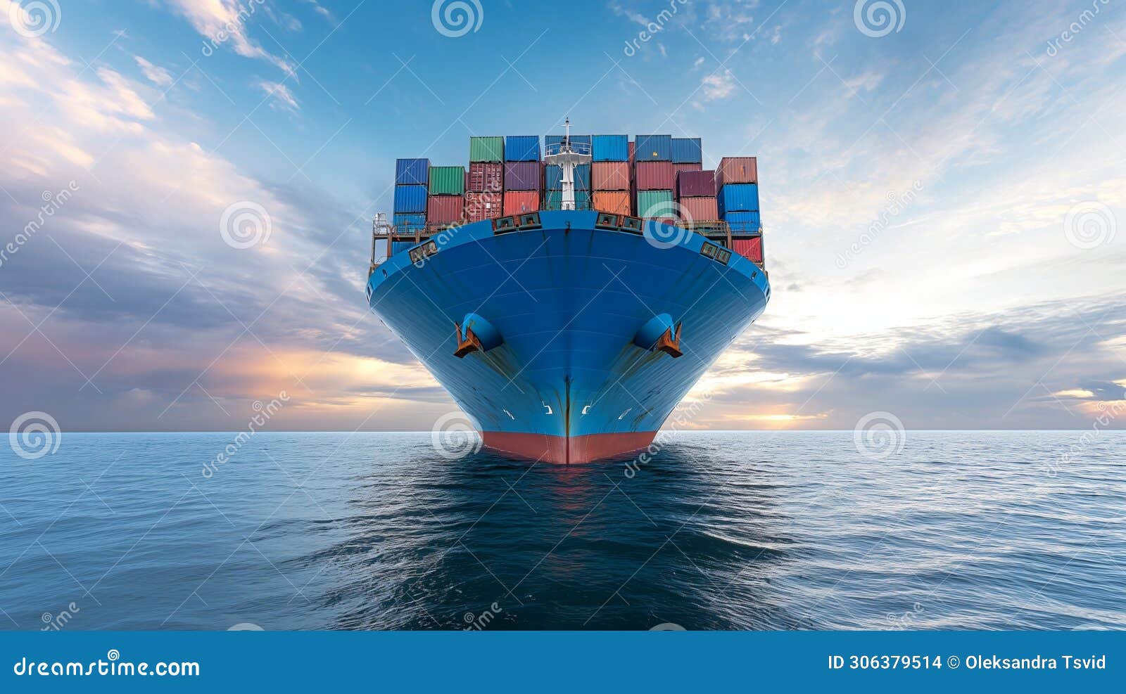Container Ship Full Load Container for Logistics in the Center of the ...
