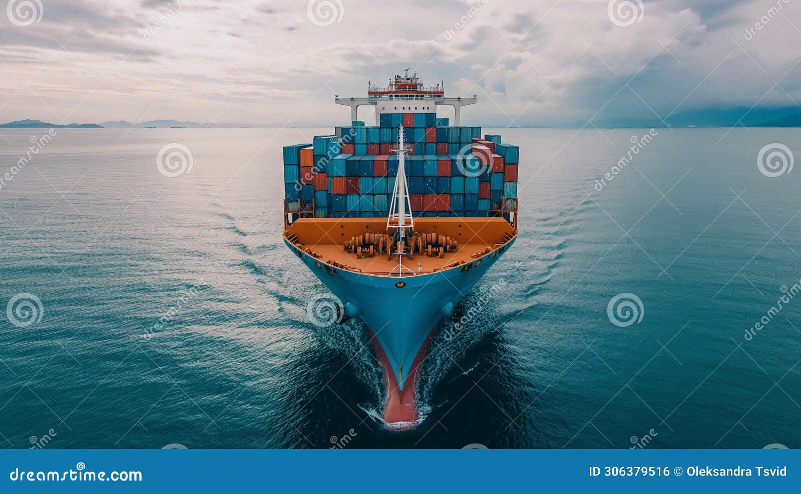 Container Ship Full Load Container for Logistics in the Center of the ...