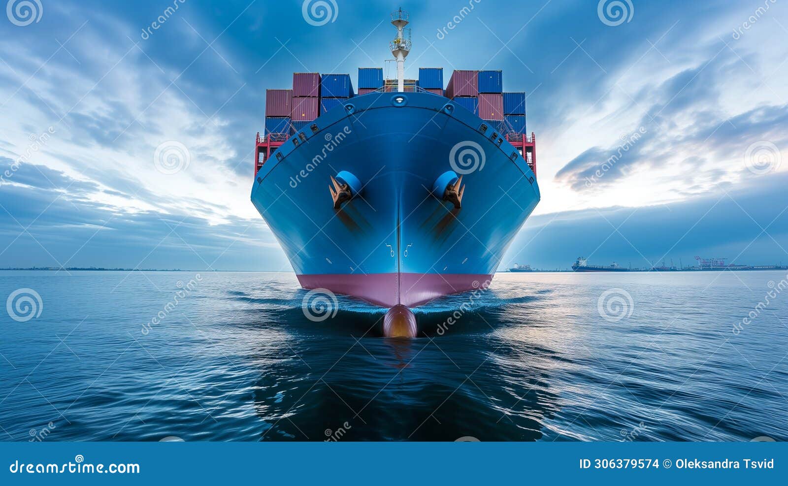 Container Ship Full Load Container for Logistics in the Center of the ...