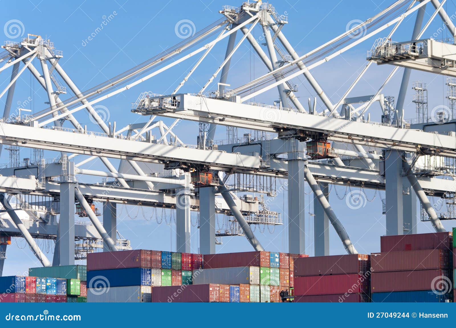 Container ship in harbor stock photo. Image of docked - 27049244