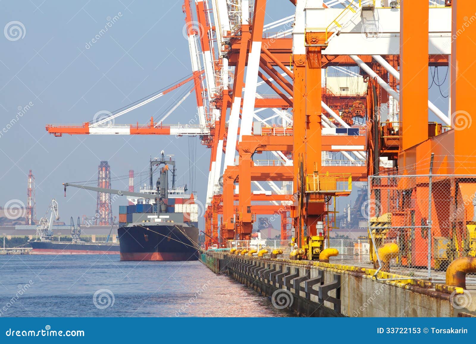 Container Ship in the Harbor Stock Image - Image of heaven, giant: 33722153