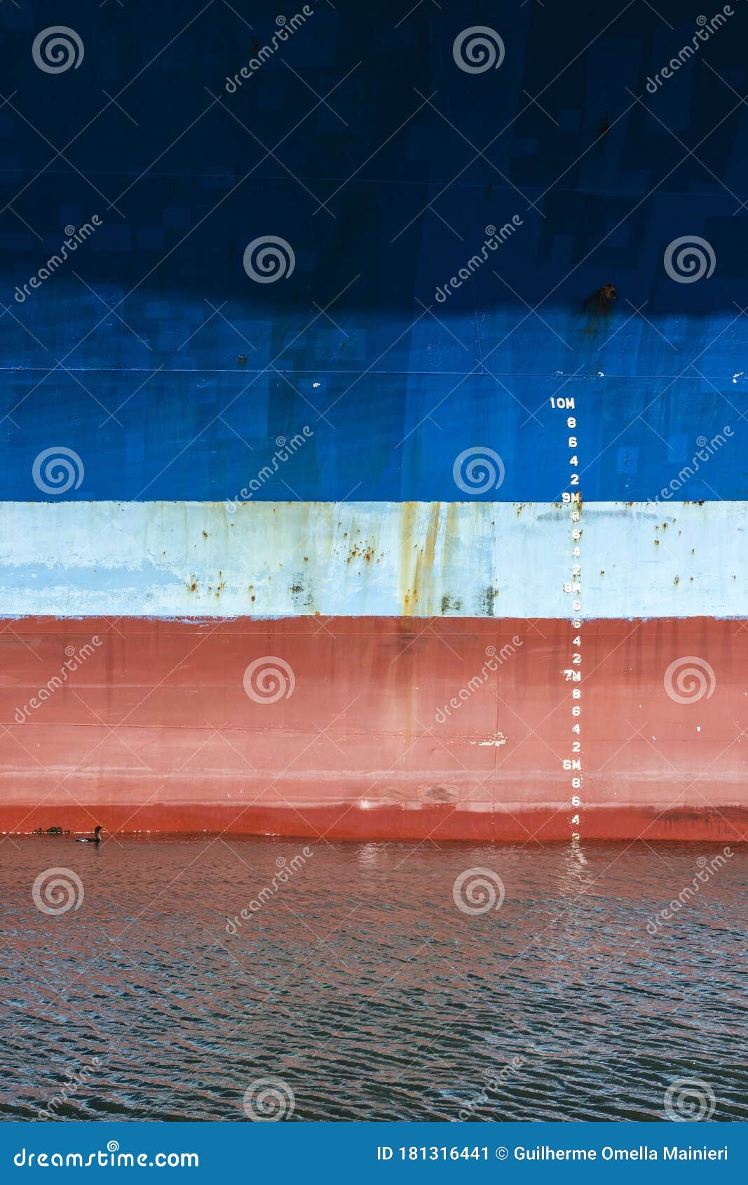 Container Ship Hull Height Marks Stock Image - Image of vessel, harbor ...