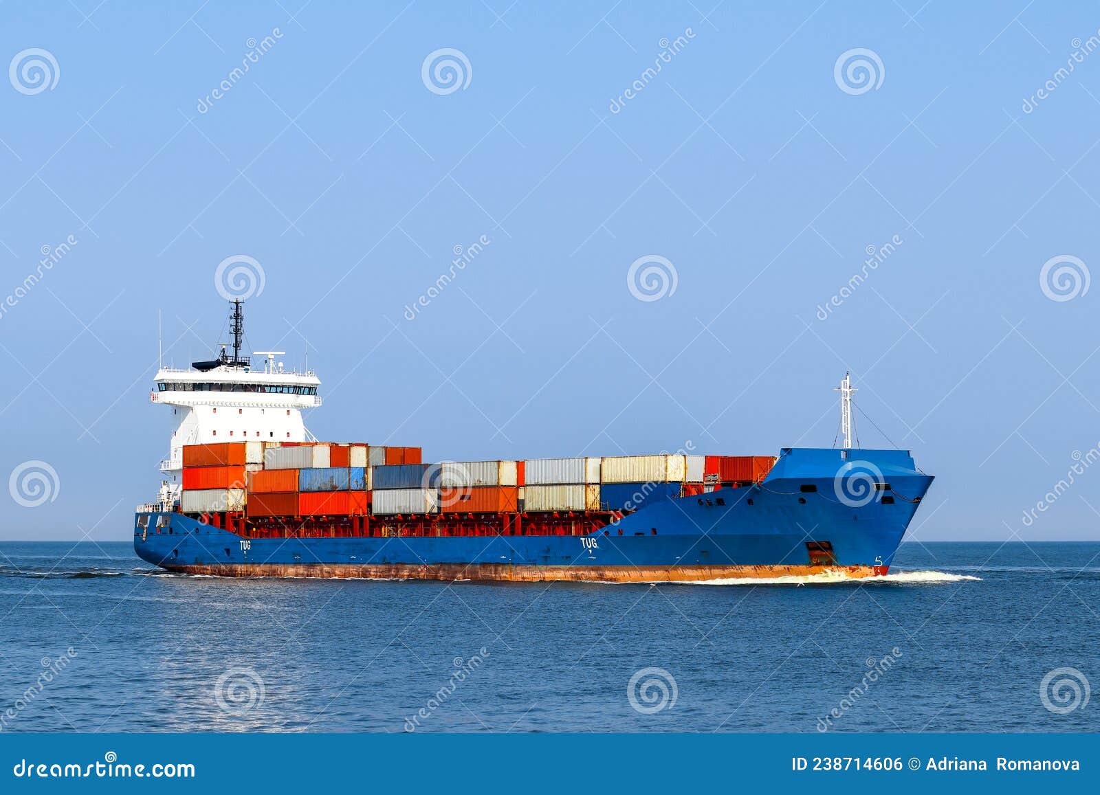 Container Ship Loaded with Containers Stock Photo - Image of nautical ...