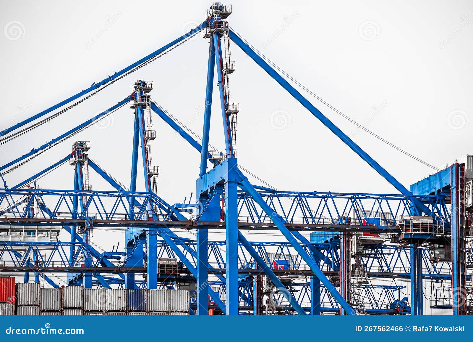 Container ship in the port stock photo. Image of transport - 267562466