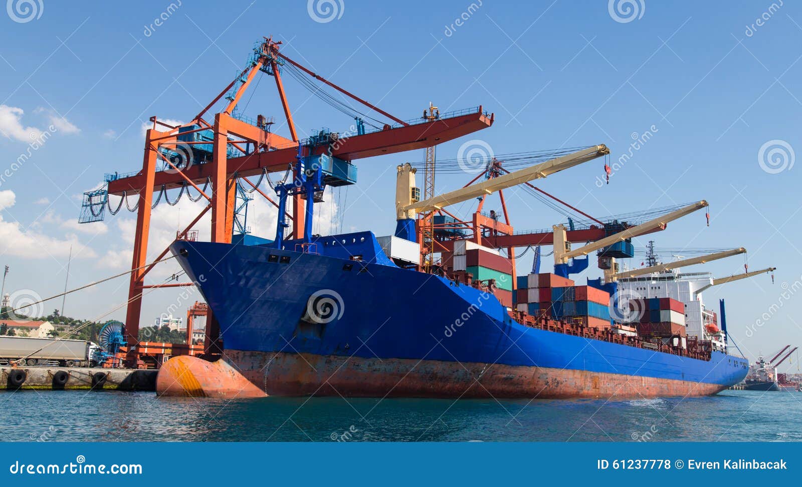Container ship stock photo. Image of industrial, freight - 61237778
