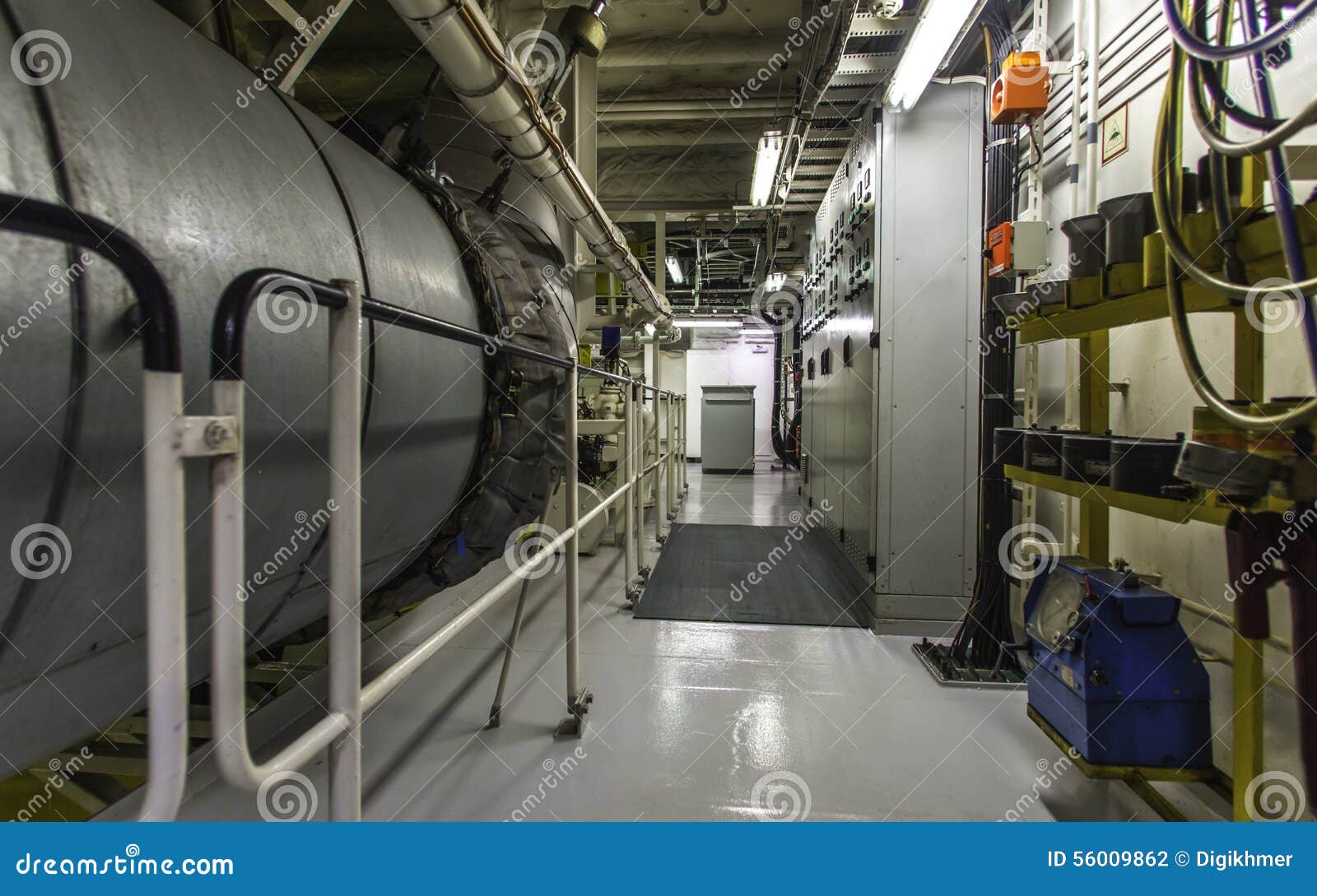 Container ship machinery stock photo. Image of loading - 56009862
