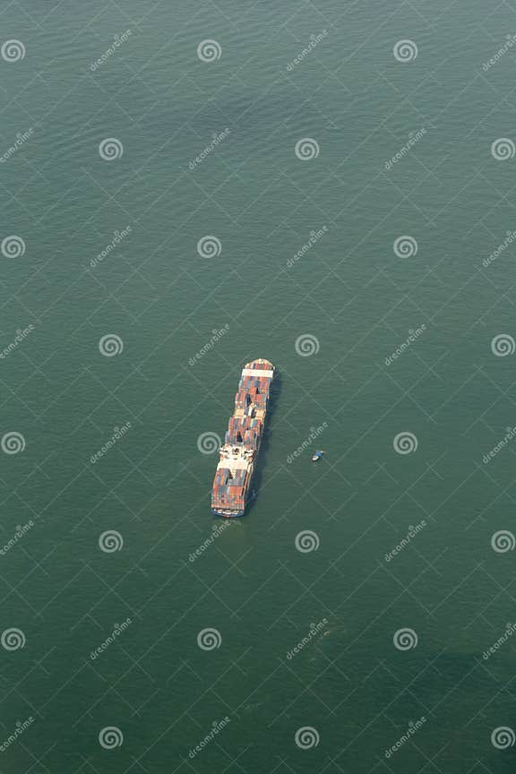 Container Ship in Malacca Strait Editorial Photography - Image of cargo ...