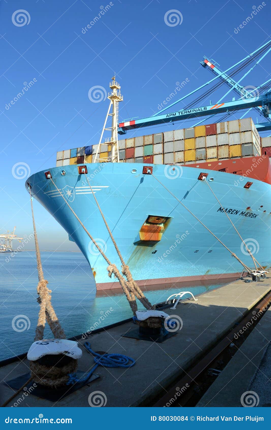 Container Ship Maren Maersk Editorial Stock Image - Image of marine ...