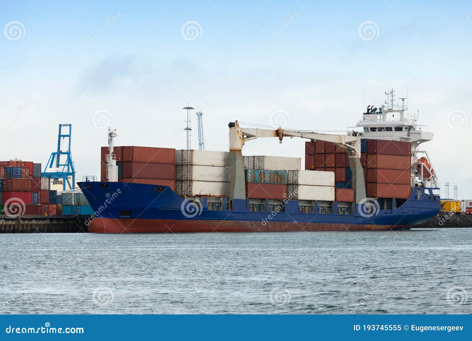 Container Ship Moored in Port of Reykjavik Stock Image - Image of ...