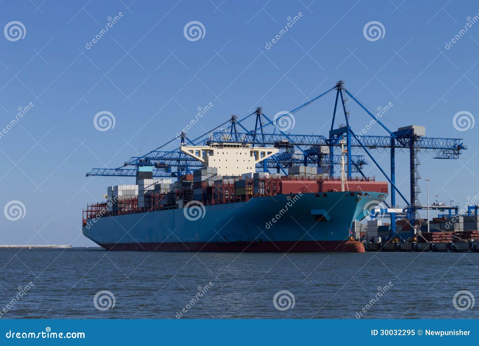 The container ship stock image. Image of commercial, terminal - 30032295