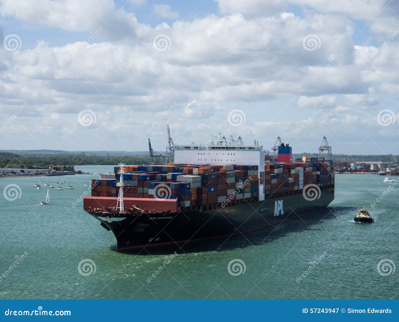 Container Ship editorial photography. Image of solent - 57243947