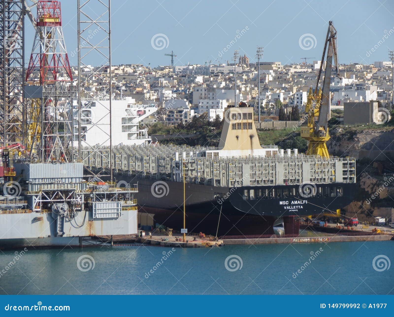 Container Ship with No Containers in Valletta Editorial Photography ...