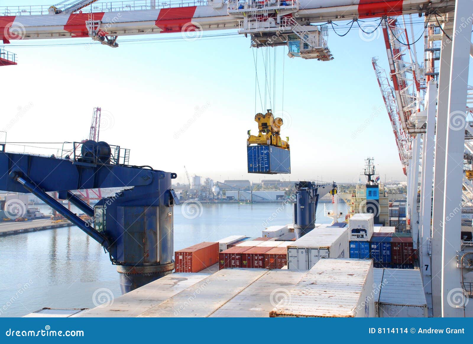 Container Ship Port stock photo. Image of import, harbour - 8114114