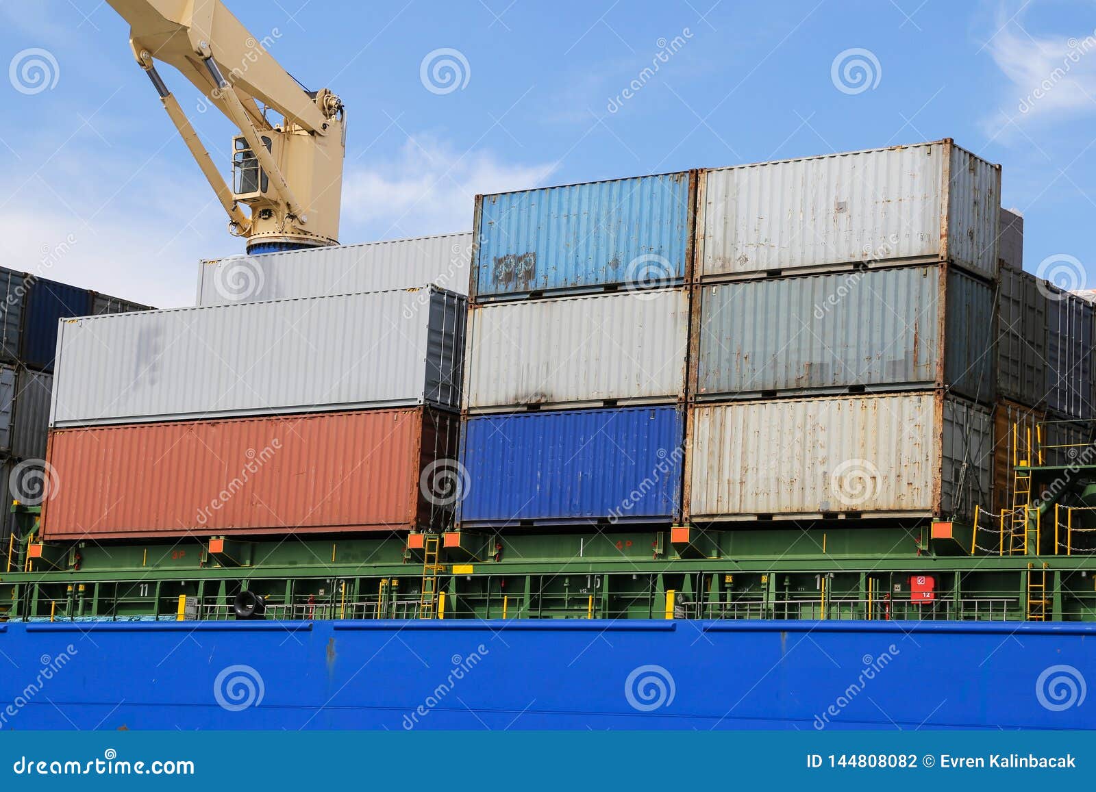 Container Ship in port stock photo. Image of terminal - 144808082