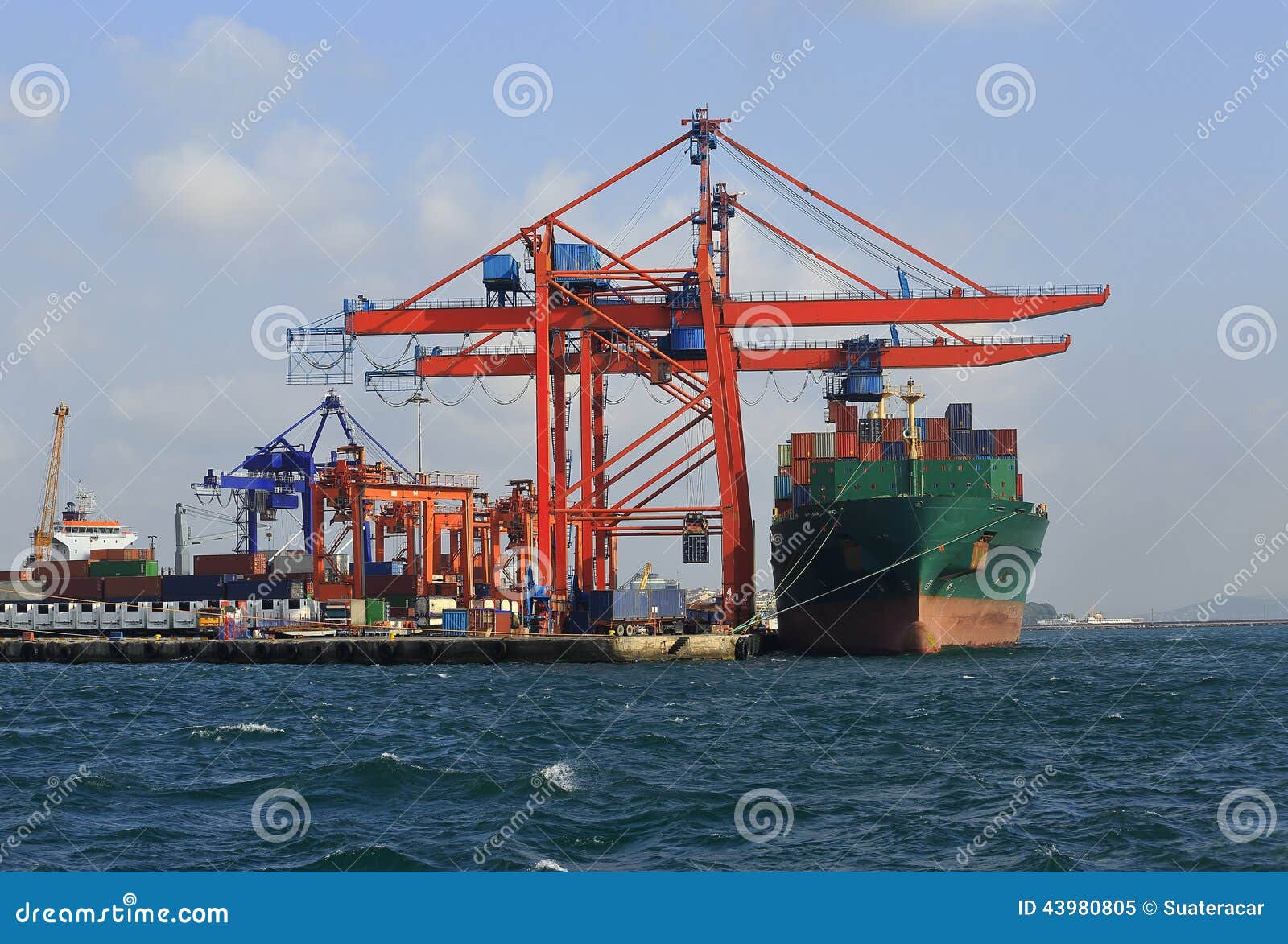 Container ship stock image. Image of dock, bulk, loading - 43980805