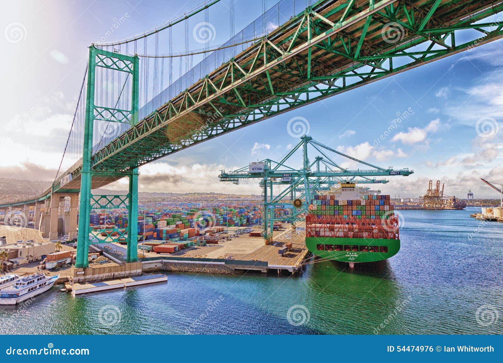 Container Ship - Port of Los Angeles Editorial Photo - Image of ...