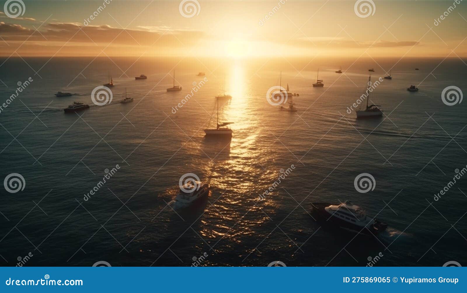 Container Ship Sailing on Blue Water Waves Generated by AI Stock ...