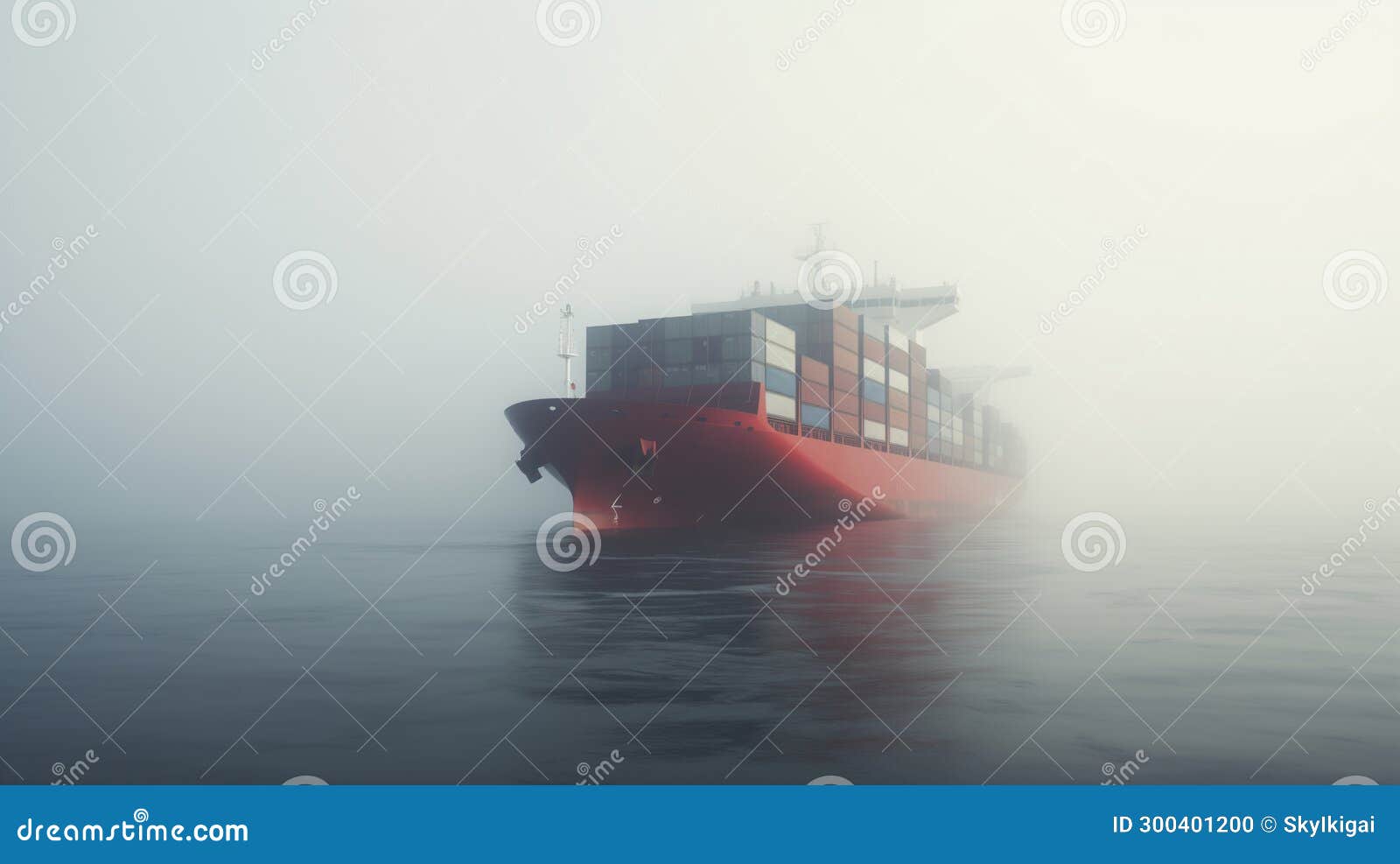 Container Ship Sailing through the Vast Expanse of the Ocean in the ...