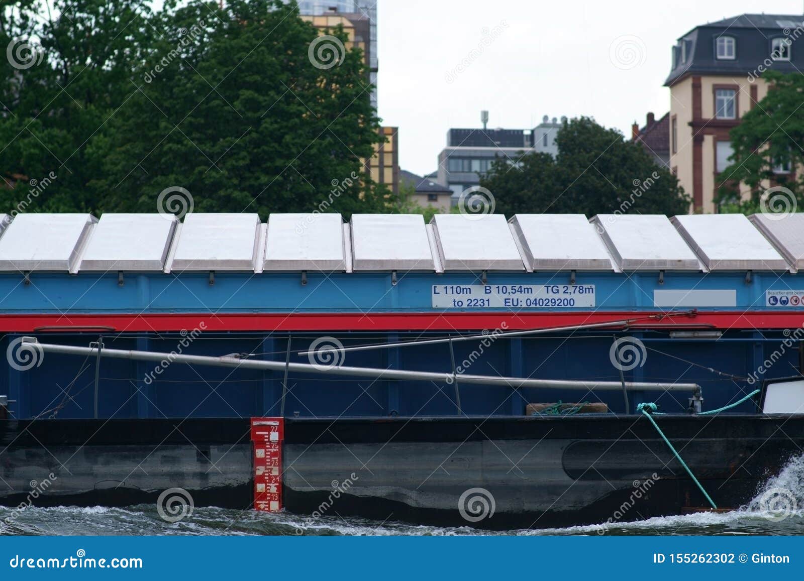 Container ship side view stock photo. Image of traffic - 155262302