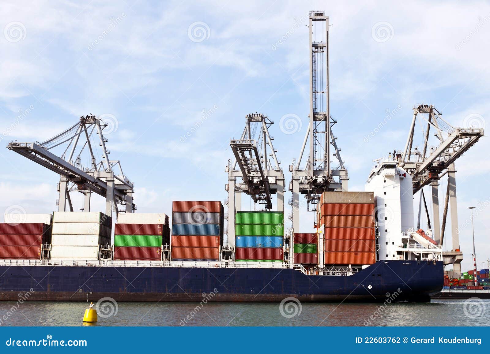 Container ship terminal stock photo. Image of bulk, discharge - 22603762