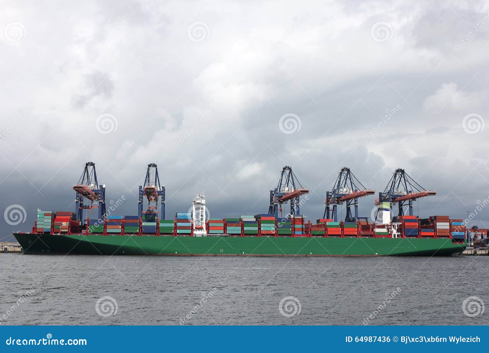 Container ship stock photo. Image of marine, customs - 64987436