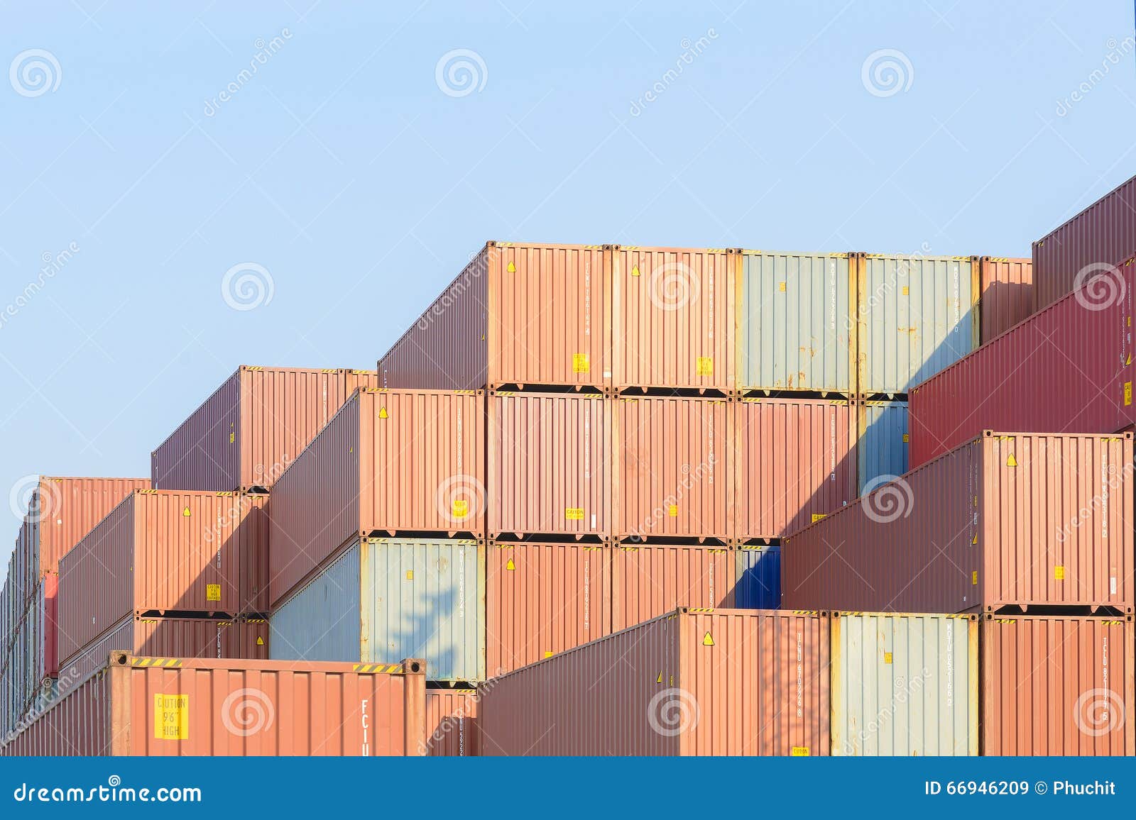 Container in the ship yard stock image. Image of transport - 66946209