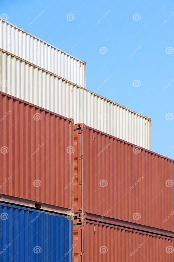 Container Shipping at Dockyard Stock Photo - Image of jetty, logistics ...