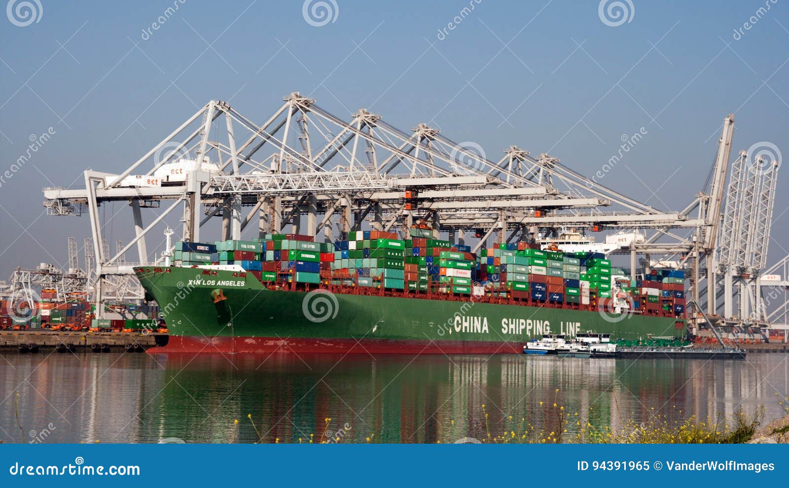 Container Shipping Port Rotterdam Editorial Image - Image of container ...