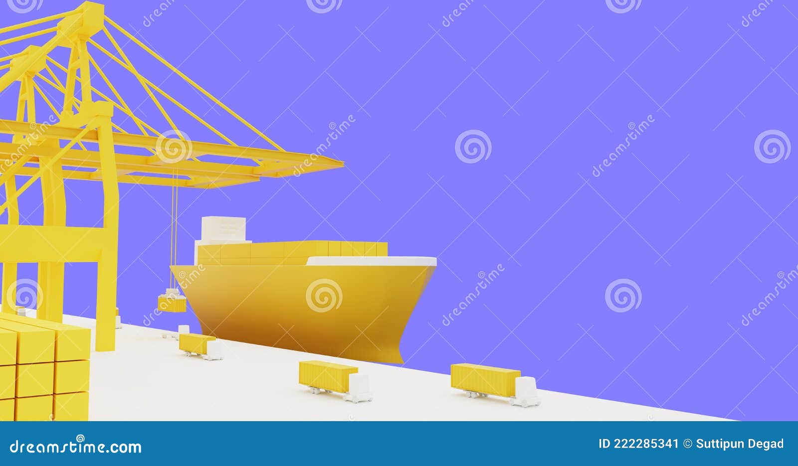 Container Shipping Terminals. Shipping Ports Logistics Landing Page ...