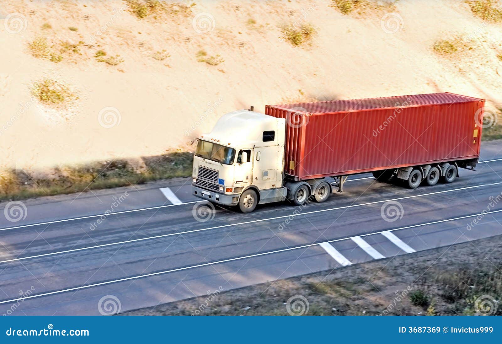 Container Shipping Truck of Trucks Series Stock Image - Image of object ...