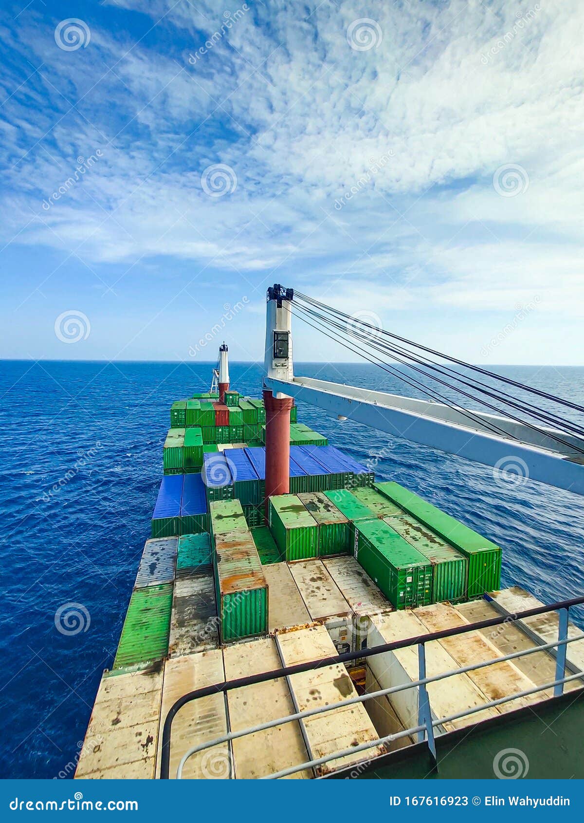 Container Ships Across the Ocean Stock Image - Image of colored ...