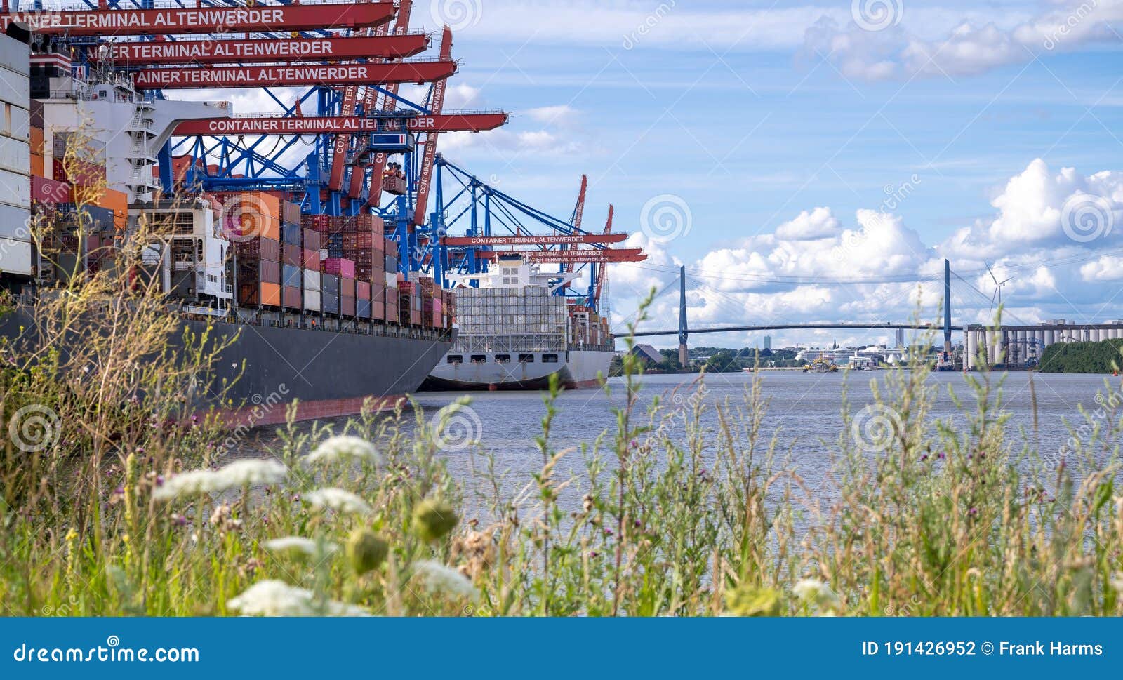 Container Ships Loading Cargo In Port, Sydney Australia Editorial Photo ...