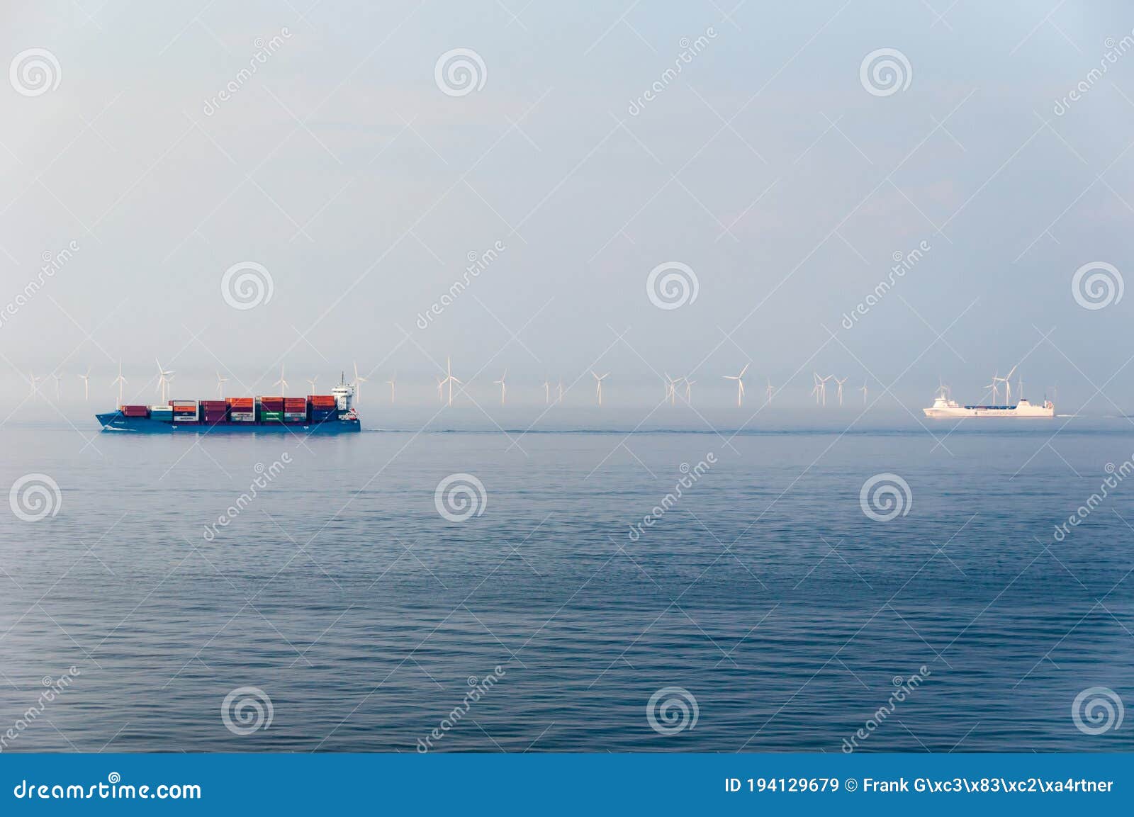 Offshore Container Trailer With Powerful Electric Generator. Editorial ...