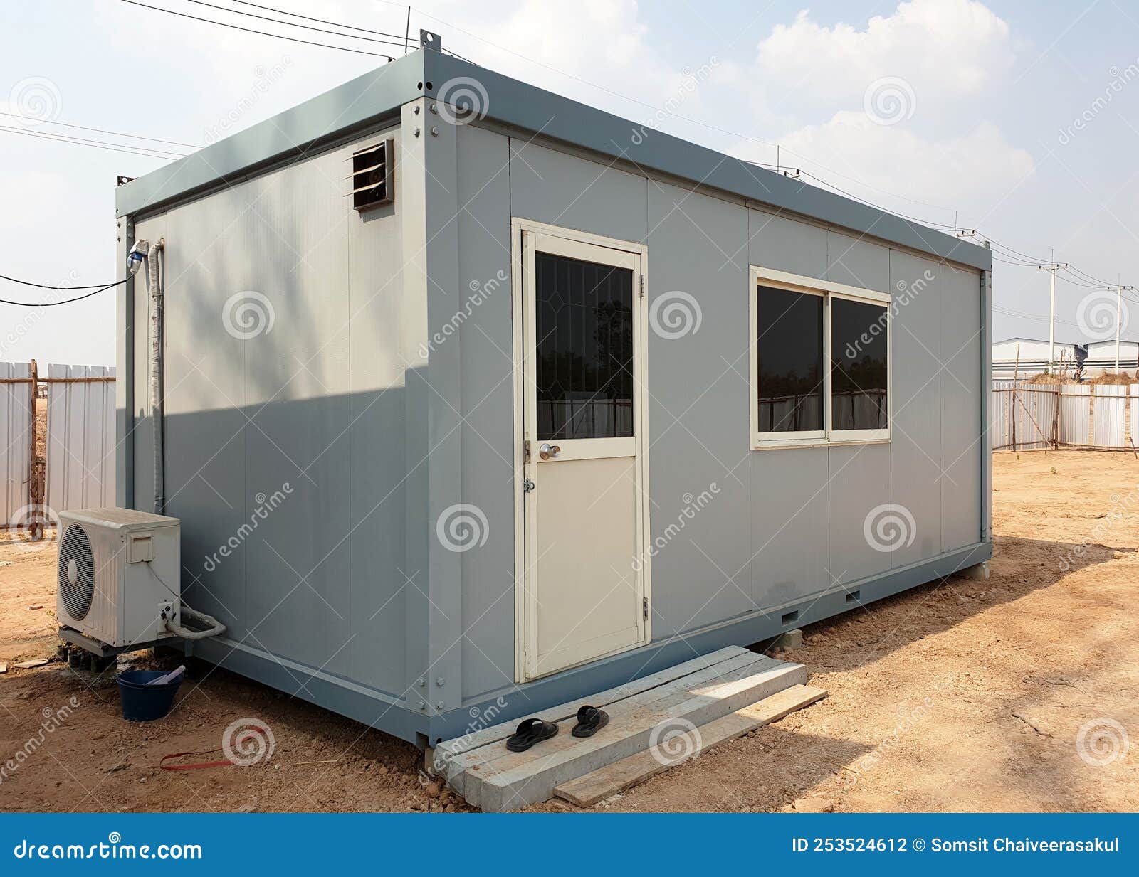 The container site offices stock photo. Image of container - 253524612