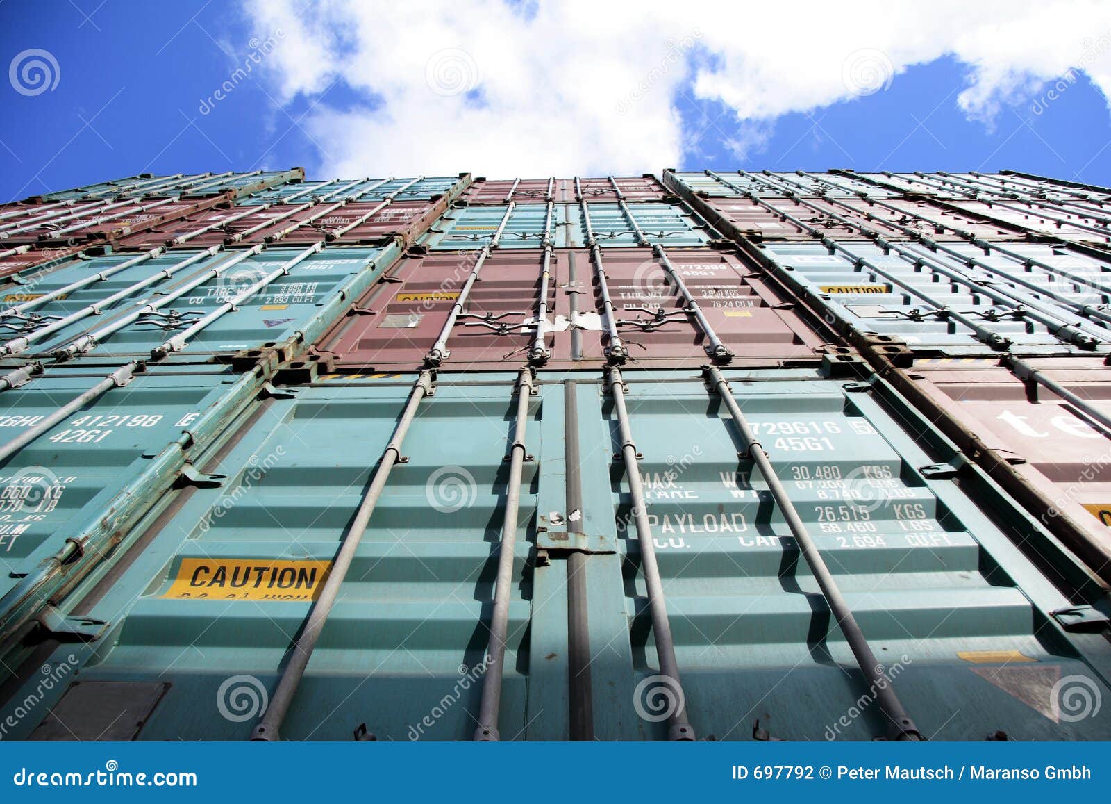 Container and sky stock photo. Image of goods, container - 697792