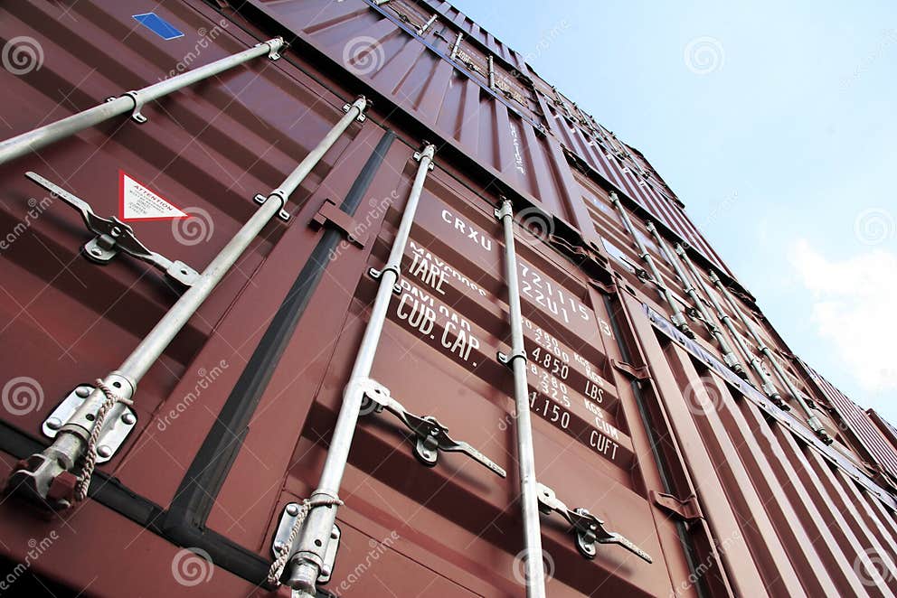 Container in the sky stock image. Image of exchange, border - 697797