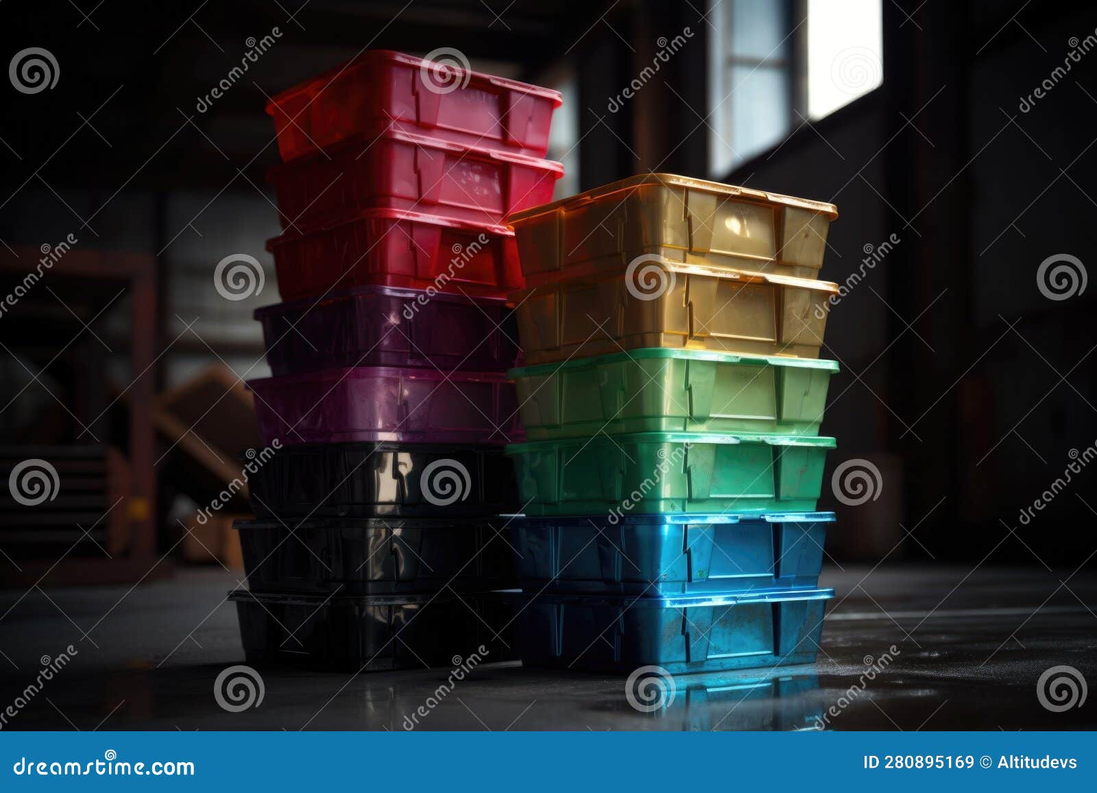 Stack A Maximum Of 5 Five Squares. Vector Illustration Of Pack Stacking ...