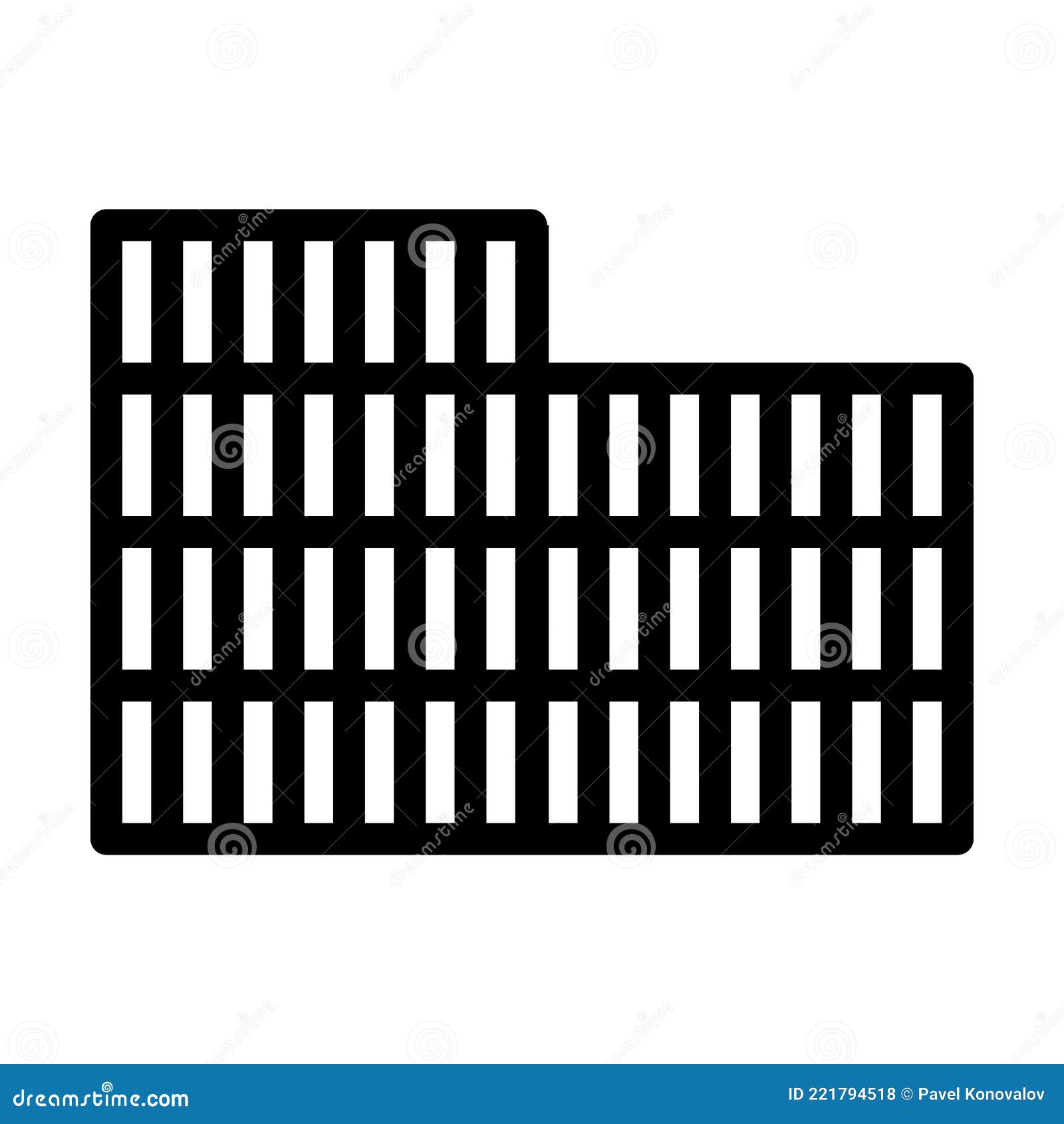 Container Stack Icon stock vector. Illustration of freight - 221794518